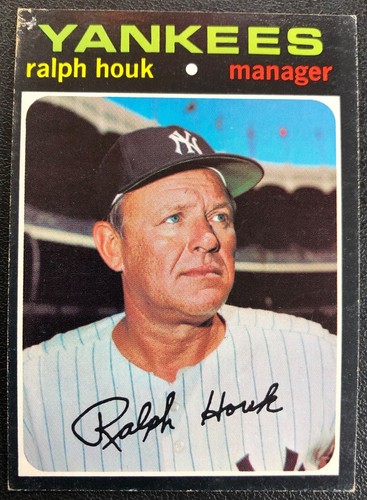 RALPH HOUK 1971 TOPPS VINTAGE BASEBALL CARD #146 YANKEES | eBay