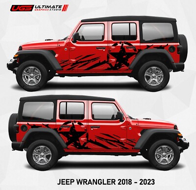 Graphics Mud Splash Car Sticker For Jeep Wrangler 18-23 4X4 Off Road ...