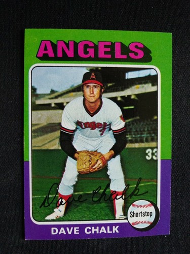 1975 Topps "Mini" Baseball Card # 64 Dave Chalk - California Angels (EX ...