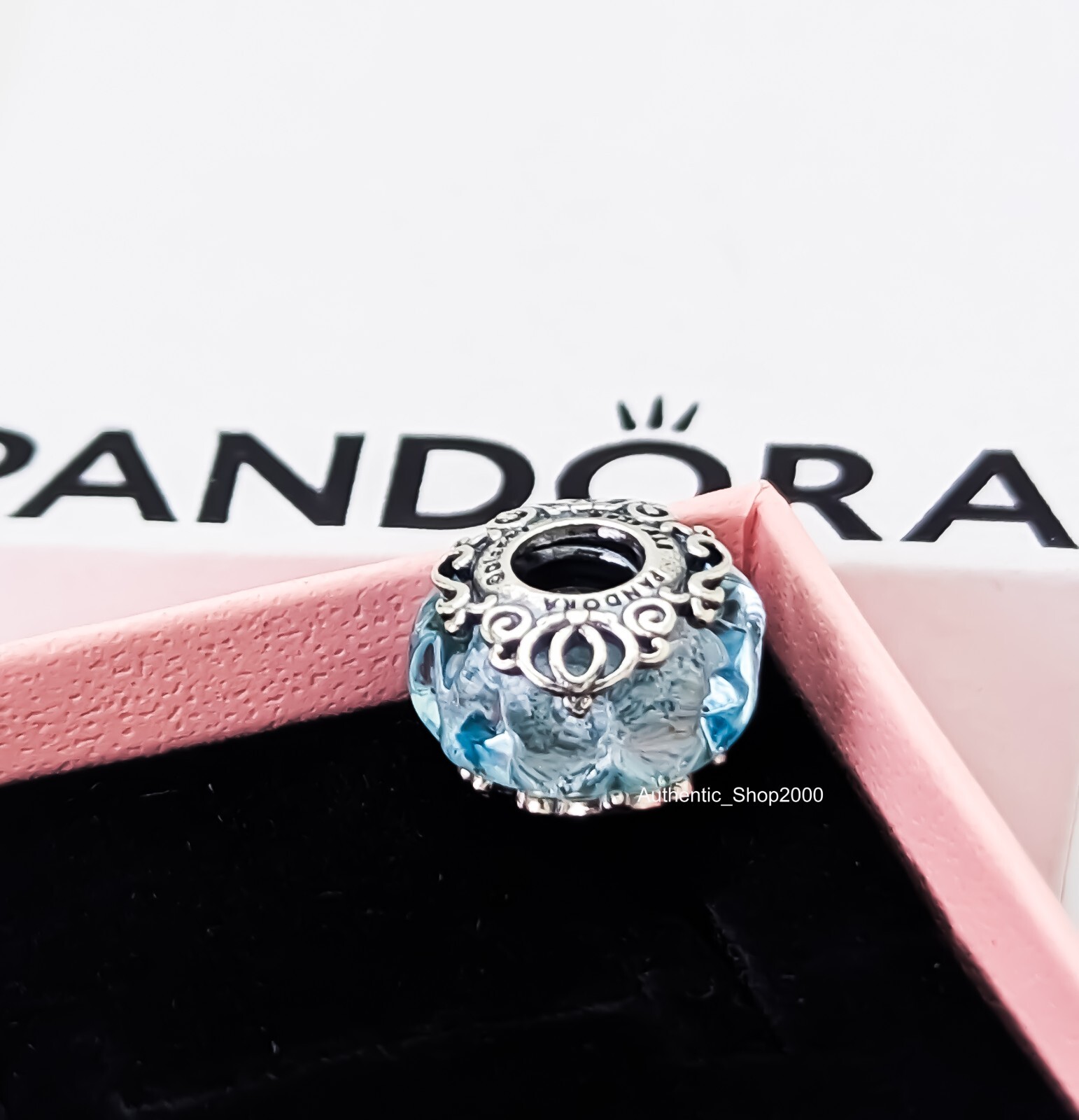 New 100% Genuine PANDORA 925 Ale Disney Cinderella Murano Glass Charm ...