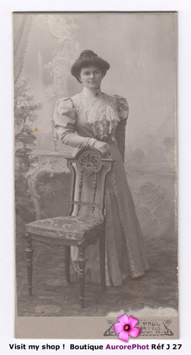 JEUNE FEMME AU CHIGNON, CDV DEMI CABINET PAUL à COLMAR, 1904 -J27 | eBay