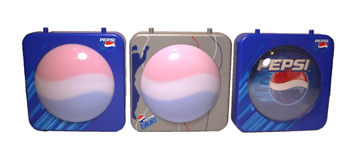3 Pepsi Taiwan Chinese Discontinued Signs 2 Light Up Pepsi Blue Very ...