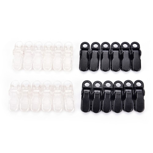 12pcs awning clamp tarp clips snap hangers tent camping survival ...