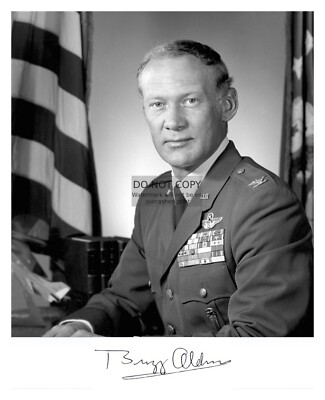 BUZZ ALDRIN APOLLO 11 ASTRONAUT AUTOGRAPHED MILITARY PORTRAIT 8X10 NASA ...