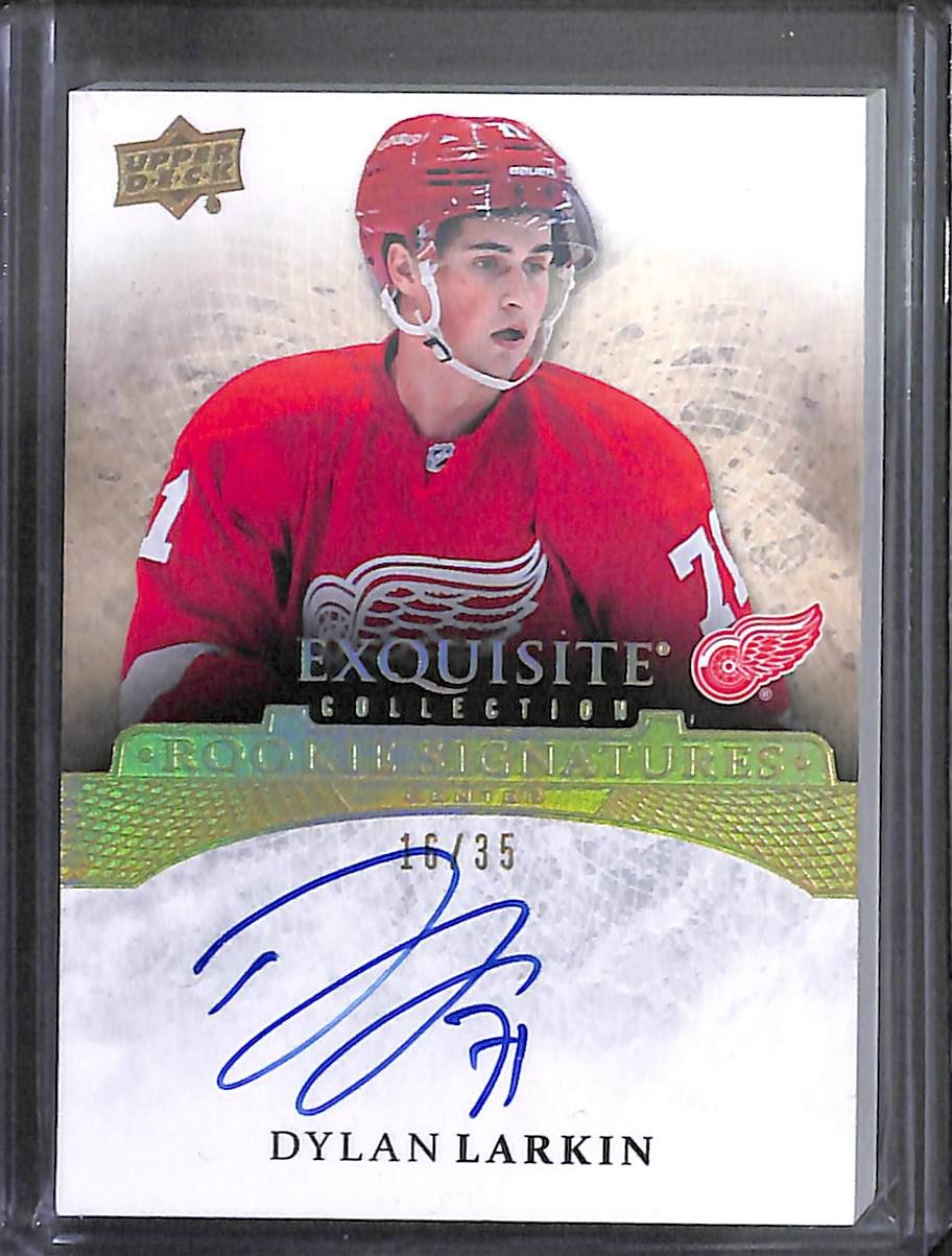 2015-16 Upper Deck Exquisite Gold Autograph #ERS-DL Dylan Larkin No 16 ...