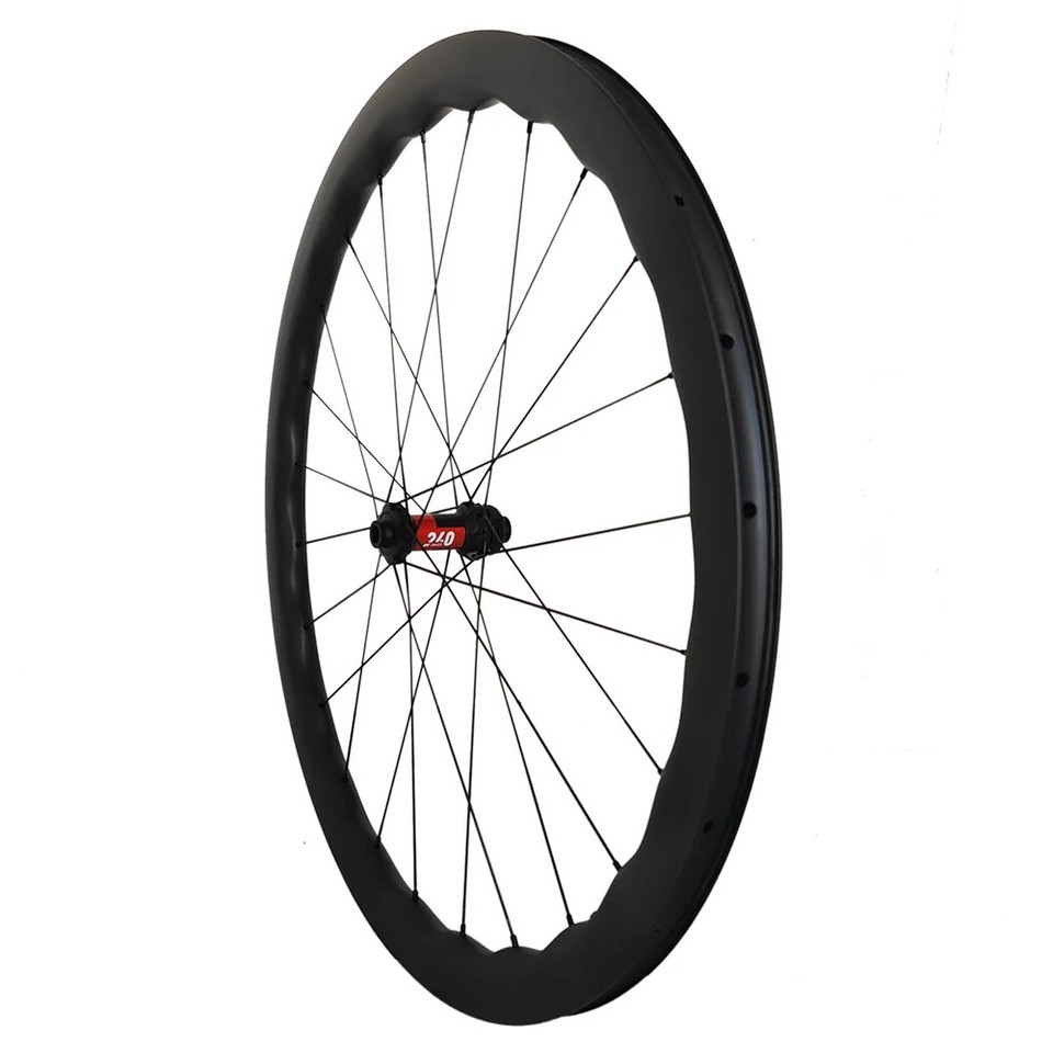 700c Carbon Fiber Gravel Road Bike Wave Wheelset Tubeless Clincher ...