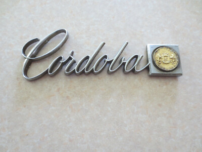 Chrysler Cordoba car metal badge - emblem | eBay