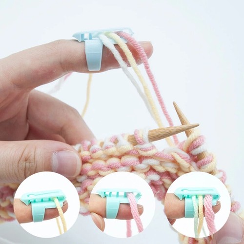 Finger Splitter Sweater Wool Knitting Tool 4 Yarn Guide Thimble Plastic ...