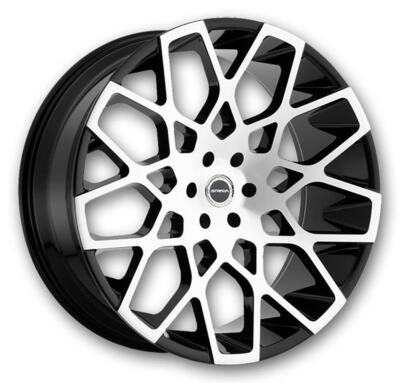 22 inch 22x9.5 Strada BUCA BLACK MACHINED wheels rims 5x115 +15 | eBay