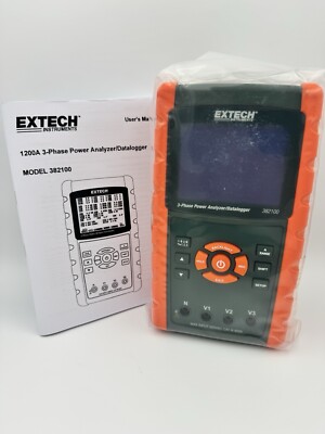 Extech 382100 1200A 3-Phase Power Analyzer/Datalogger Kit | eBay
