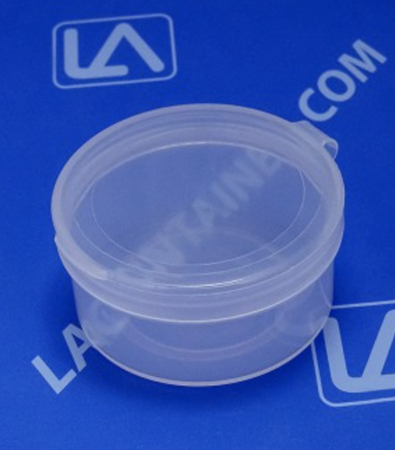 12 Small Round Clear Plastic Lightweight Containers Storage/Sample With ...
