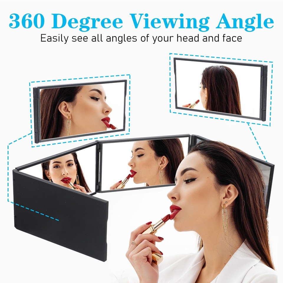 4 Way Mirror Self Haircut Mirror for Hair Cutting and Styling, 360 ...