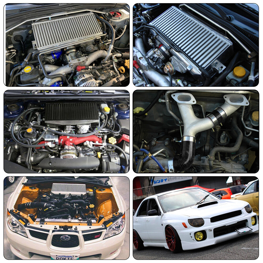 Top Mount Uprated Intercooler Kit For Subaru 02-07 WRX STI EJ20 EJ25 GD ...