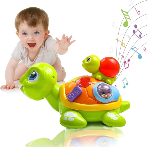 Musical Turtle Baby Toy for Development Sensory Touching/Songs/Lights ...