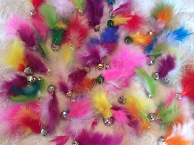 ***FEATHER BELL*** Cat Toys!!! Jingle bell w/Feather - Cats love them ...