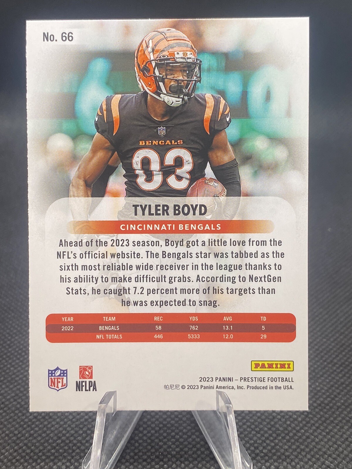 2023 Prestige Football - Tyler Boyd #66 - Xtra Points 🌅Sunburst | eBay