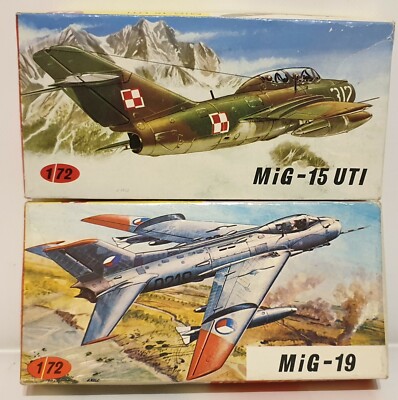 AVIATION : MIG-15 UTI KP & MIG-19 1/72 SCALE MODEL KITS BY KOVOZAVODY ...