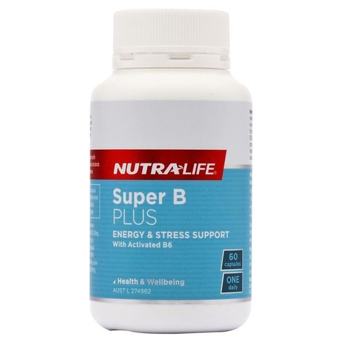 Nutra-Life Super B Plus 60 Capsules Support Healthy Nervous System ...
