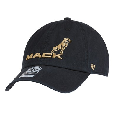 Mack Trucks '47 Clean Up Black & Gold Hat Embroidered Bulldog Dog Logo ...