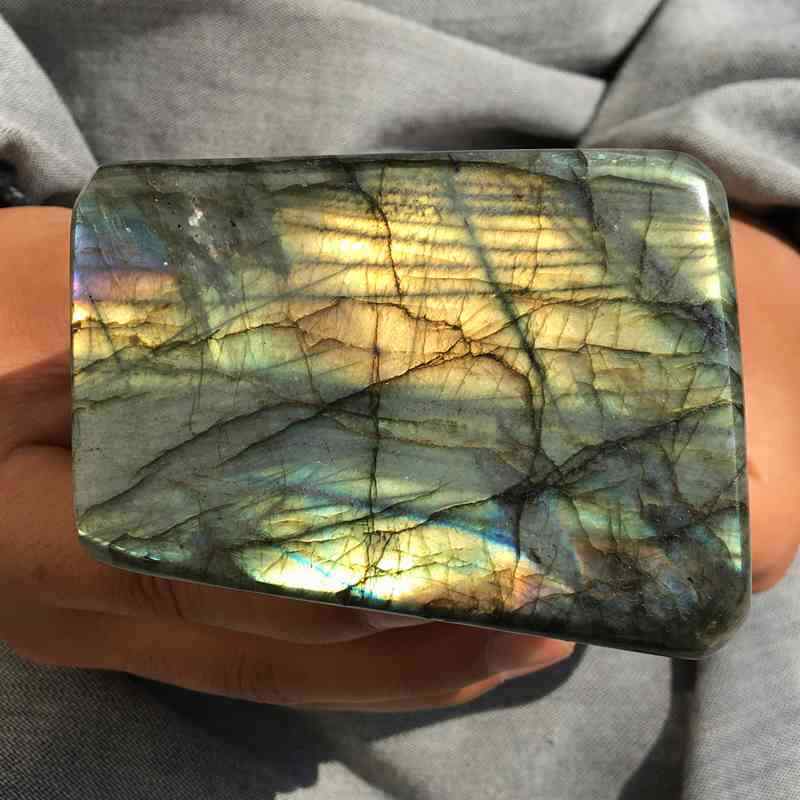 0.52kg Natural Labradorite Quartz Crystal Spectrolite Mineral Reiki ...