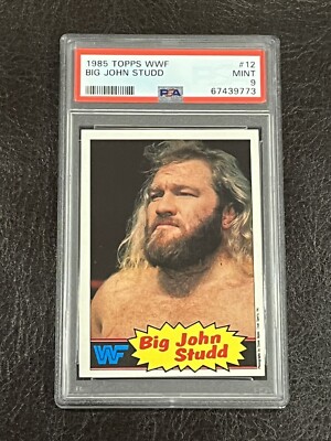 1985 Topps WWF Big John Studd #12 PSA 9 MINT Rookie RC WWE HOF ONLY 4 ...