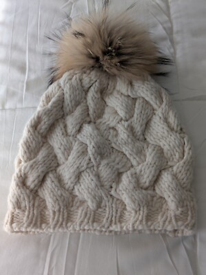 Coach Fur Trimmed Luxury Beanie Hat, Women's Cashmere Wool | eBay