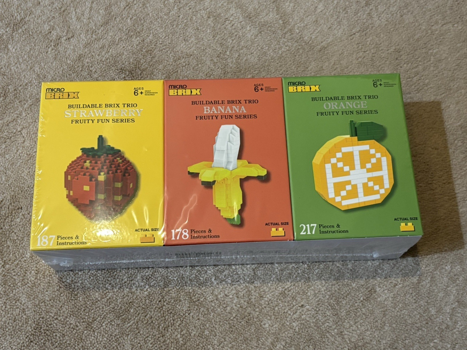 NEW, Micro Brix - Set Of 3 - Mini - FRUIT Series - Building Blocks | eBay