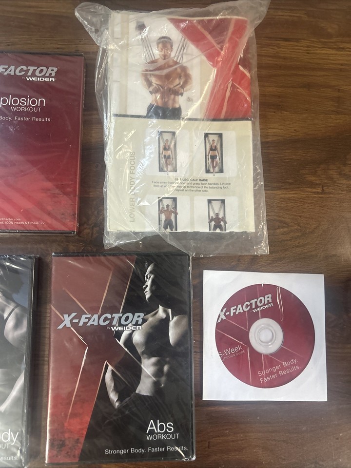 X-Factor by Weider / Assorted Lot Of 4 DVDs and Poster - 3 dvds are ...
