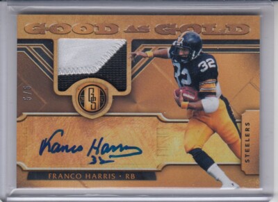 FRANCO HARRIS 2017 Gold Standard Good as Gold Autograph Matls Prime 5/5 ...