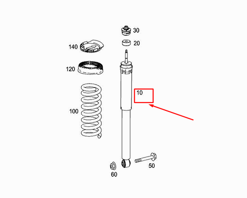 New MERCEDES-BENZ SLK R172 Rear Shock Absorber A1723202930 | eBay