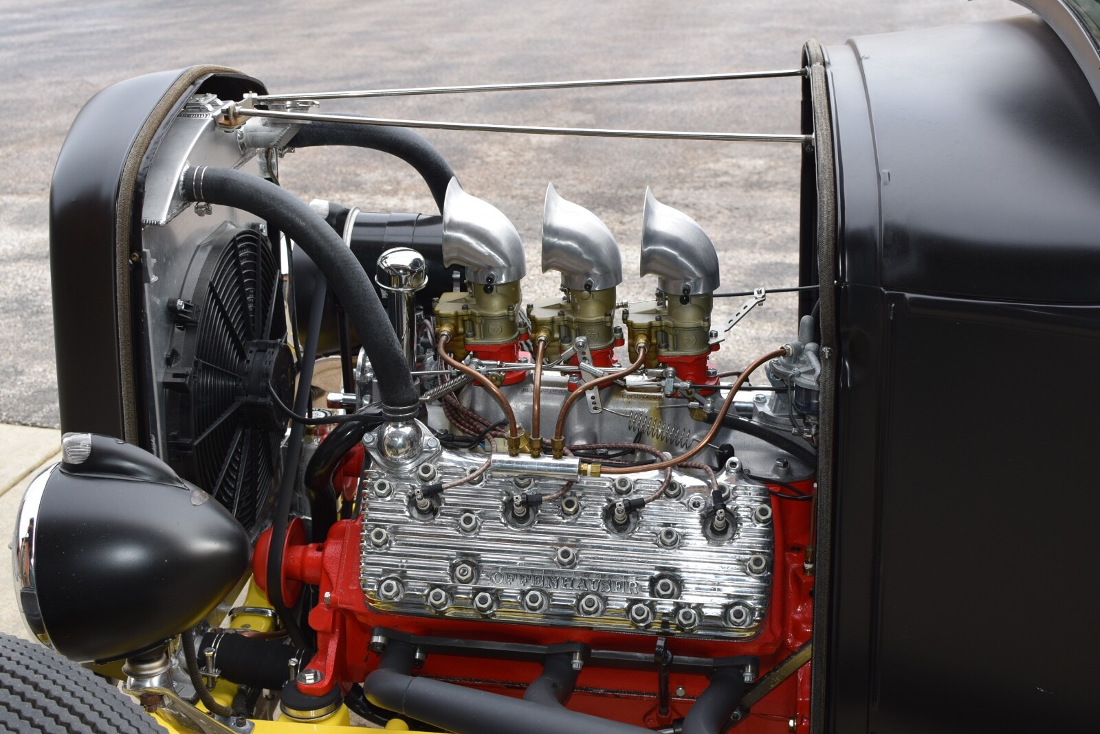 Stromberg 97 81 Holley 94 Hot Rod 32 Ford Coupe Flathead Tri Power Air ...