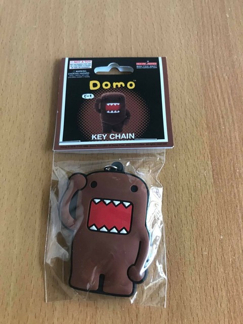 Domo Rubber Keychain Key Chain Holder Domokun Kun NHK TV Mascot Japan ...