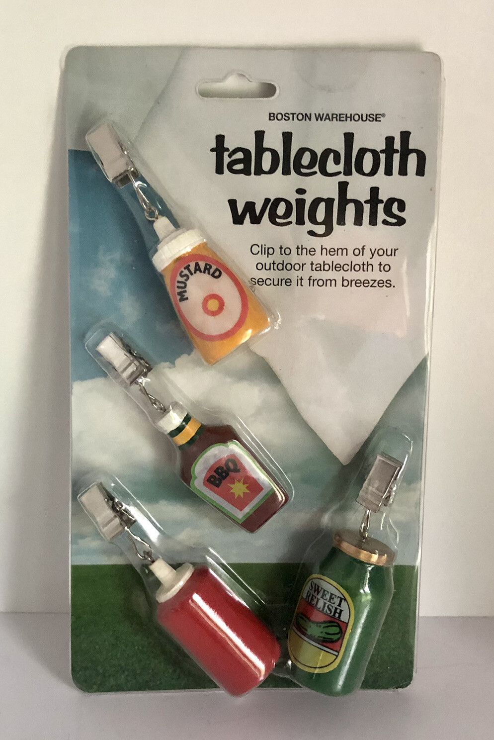 2005 Set of 4 Boston Warehouse Tablecloth Weights BBQ Summer Picnic ...