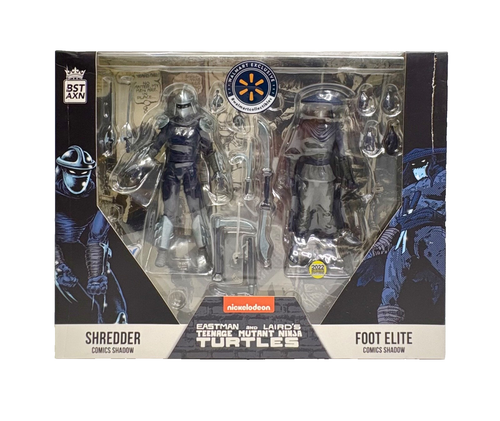 TMNT Shredder Foot Elite Action Figure 2-Pack BST AXN Walmart Exclusive ...