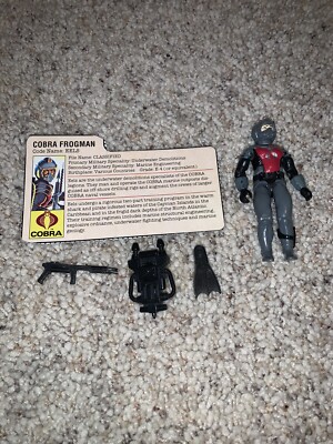 1985 GI JOE / COBRA EELS - Hasbro - ARAH - Figure & File Card w ...