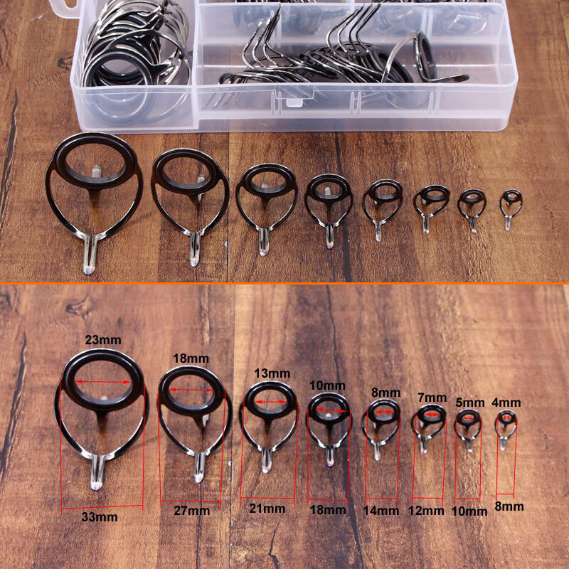 75Pcs High Quality Stainless Steel Sea Fishing Rod Guide Eye Rings Set ...