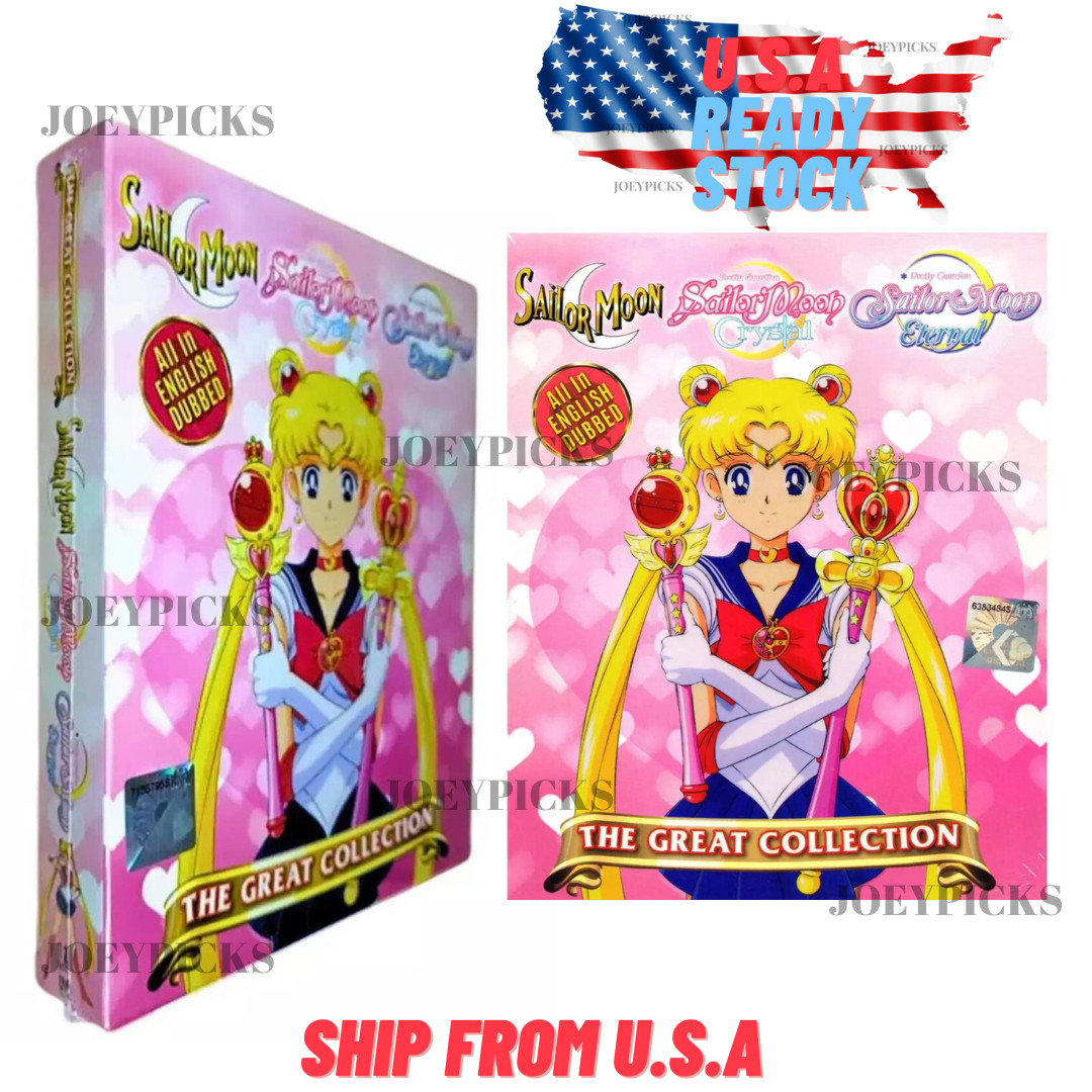 Sailor Moon DVD Complete Collection 1-239 EPISODES+5 MOVIES Eng Dub ...