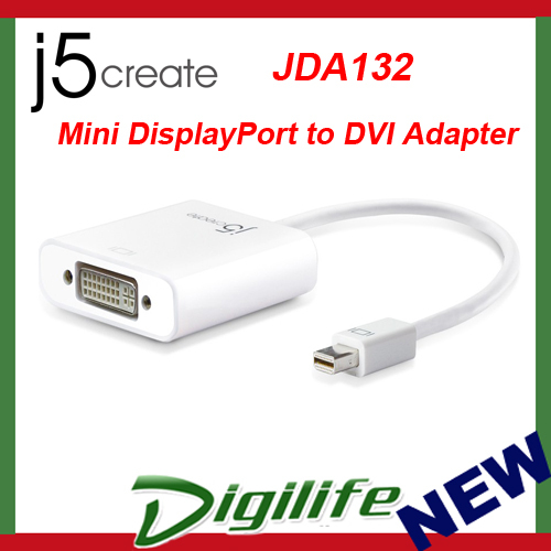 j5create JDA132 Mini DisplayPort to DVI Adapter up to 1080P | eBay