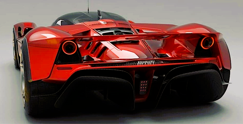 FERRARI Race Car Racing Hypercar Concept Red Custom Built LARGE 1 ...