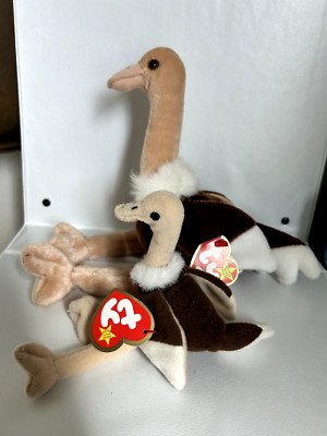 TY Beanie Baby – Stretch the Ostrich with friend Stretchy 8421041824| eBay
