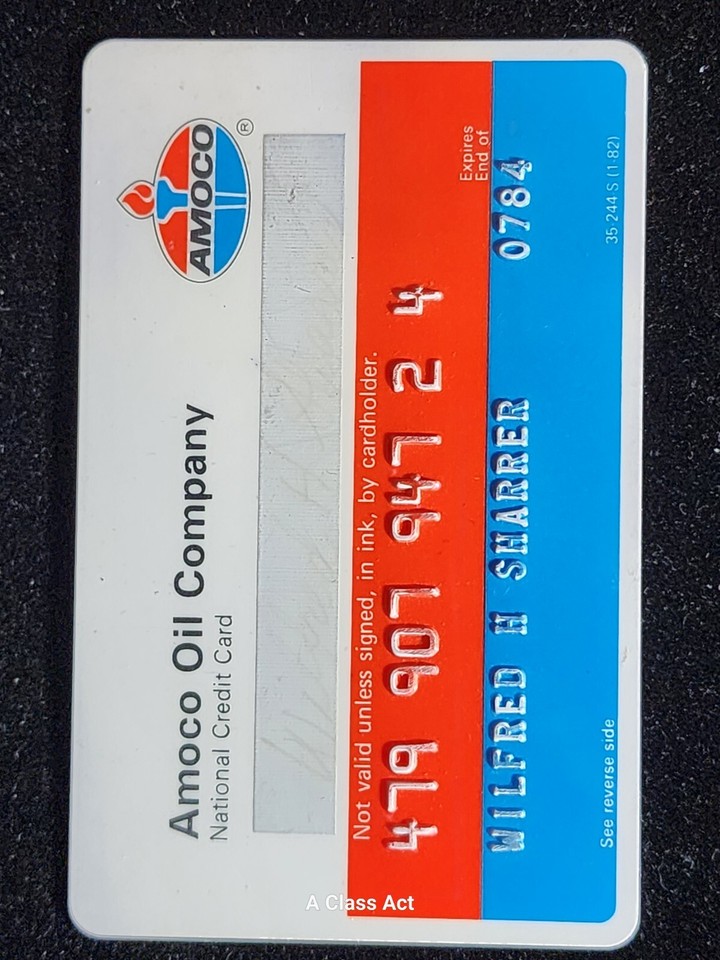 AMOCO American Oil Company National Credit Card expired 1984 ~ our item ...