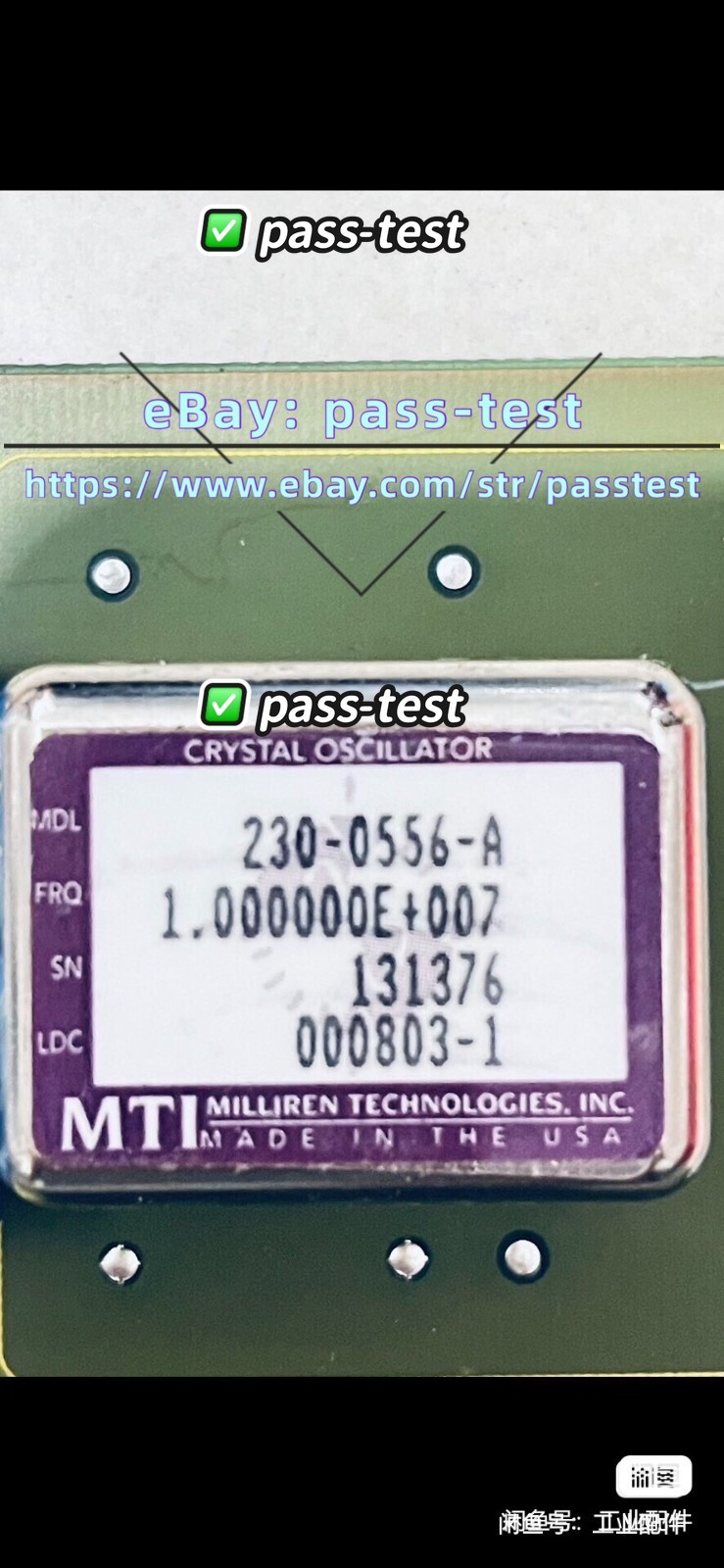 1 PC USED TEST OK 1.000000E+007 OCXO Crystal Oscillator #B7388 CL#pass ...
