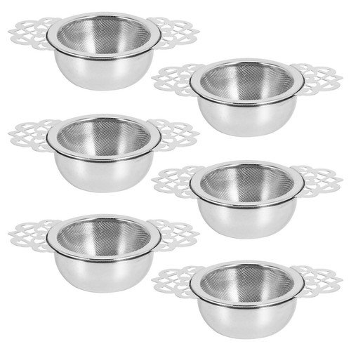 2X(6Er-Pack Teesiebe mit Tropfschale, 2,5--Teefilter für Losen Tee ...
