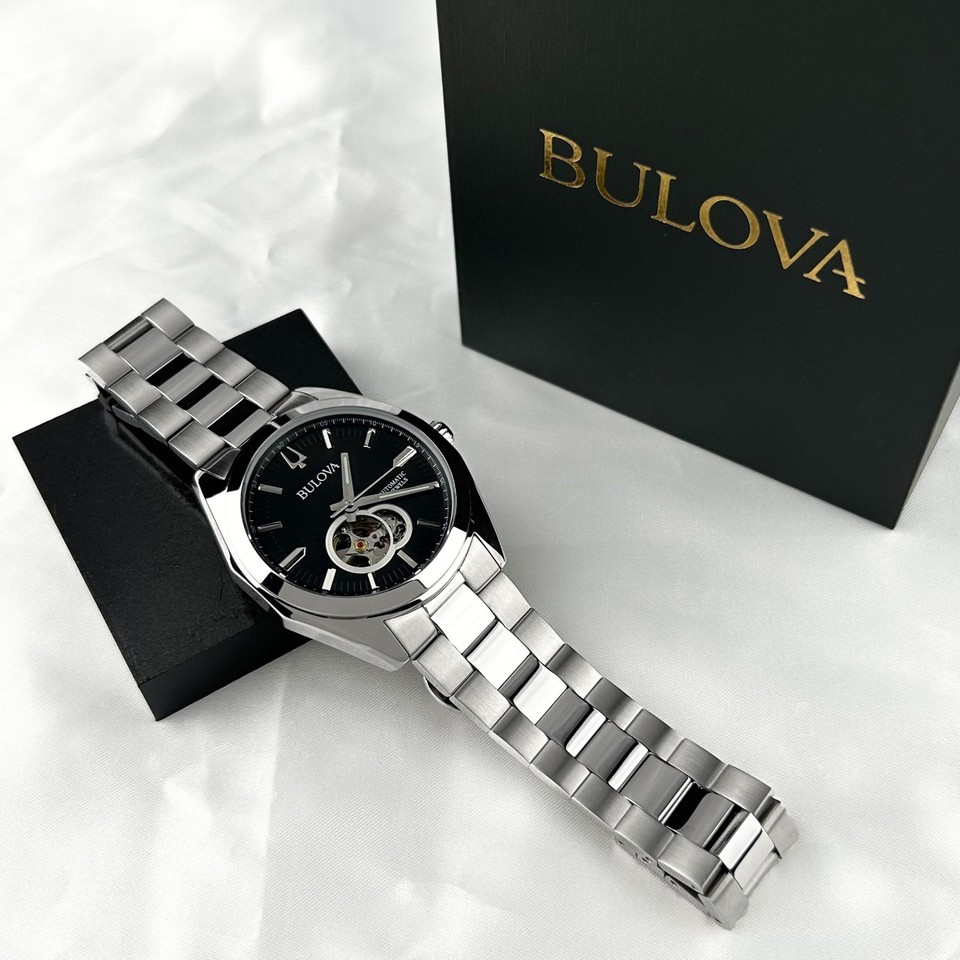 Bulova Classic Surveyor 96A270 black Dial Men's Automatic Watch 42mm | eBay