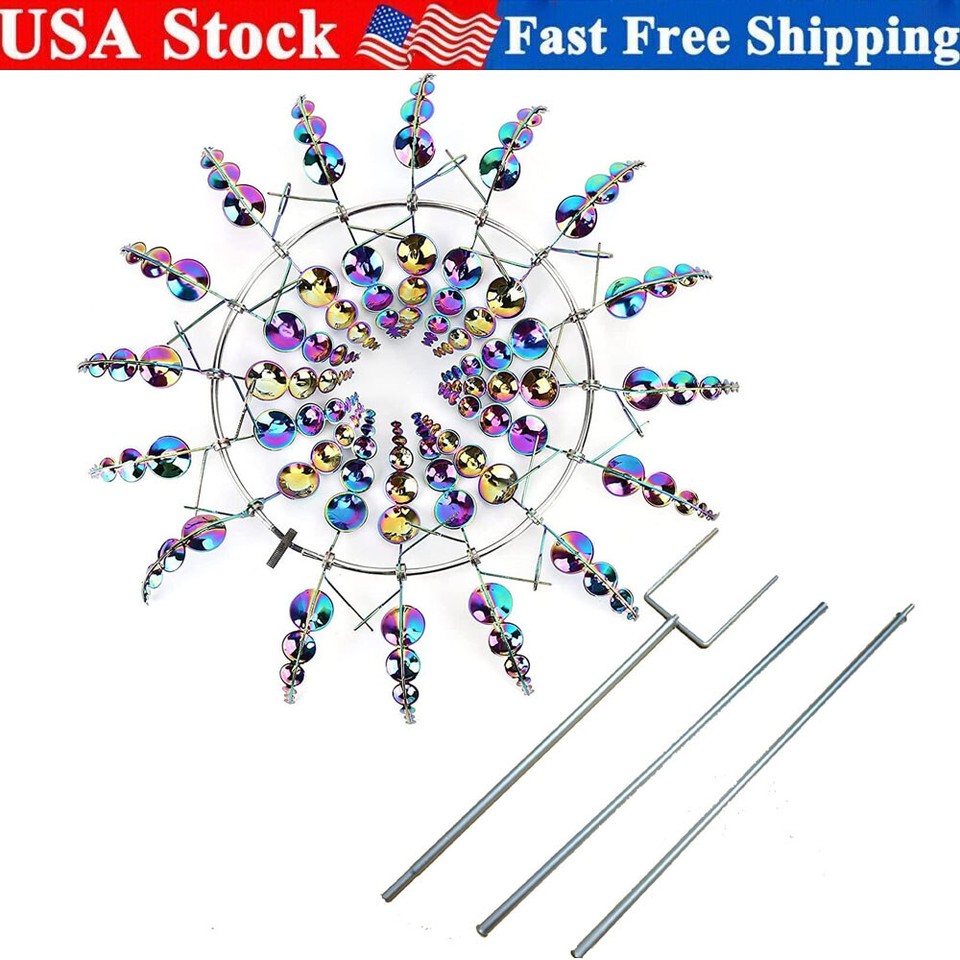 Magical Windmill Wind Powered Kinetic Metal And Sculpture Spinner ...