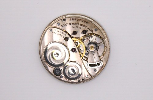 Elgin Grade 479 Pocket Watch Movement 12S 17J Adj Model Parts/Repair SN ...