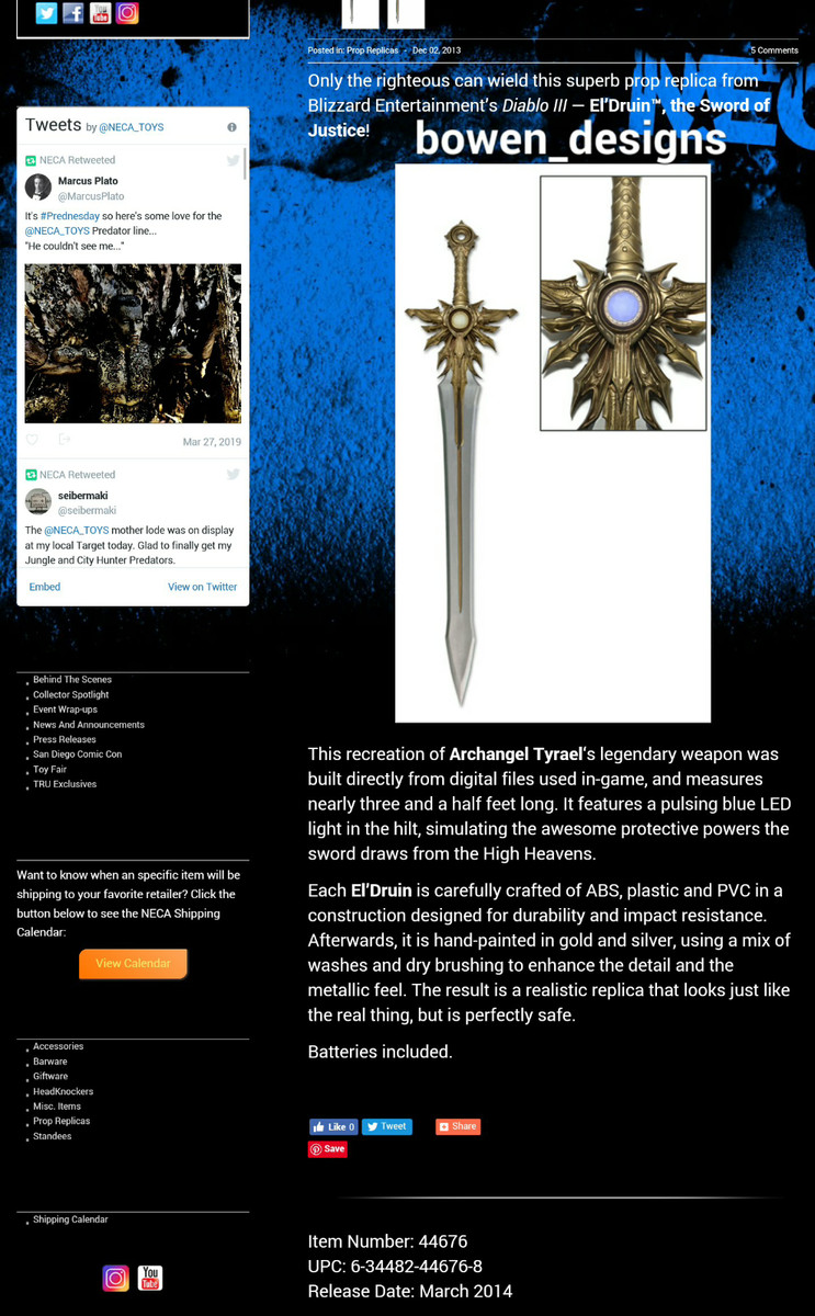 Diablo Tyraels Sword