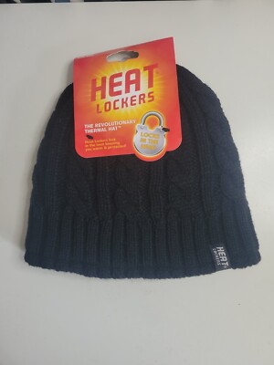 Heat Locker Women's One Size Thermal Knit Hat Beanie Faux Fur Lined NWT ...