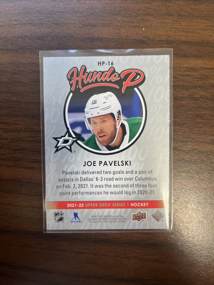 2021-22 Upper Deck Hundo P Joe Pavelski Dallas Stars #HP-16 Insert | eBay
