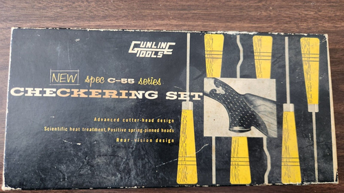 Gunline Tools Camp Perry 18 LPI Checkering Set C-55 Series 6 Pieces ...